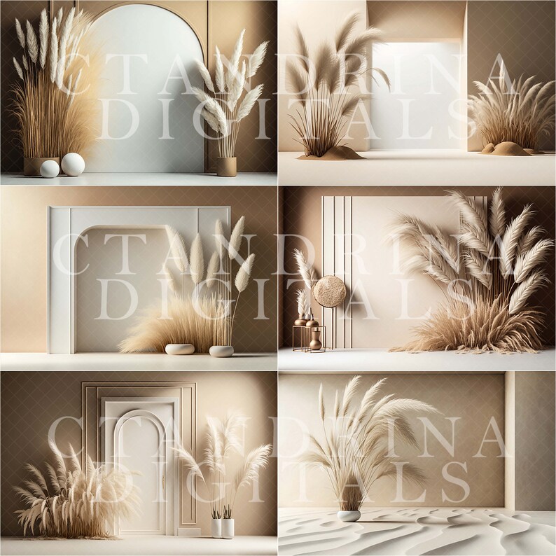 Summer Pampas Grass Maternity Digital Backdrop: Studio Photography ...