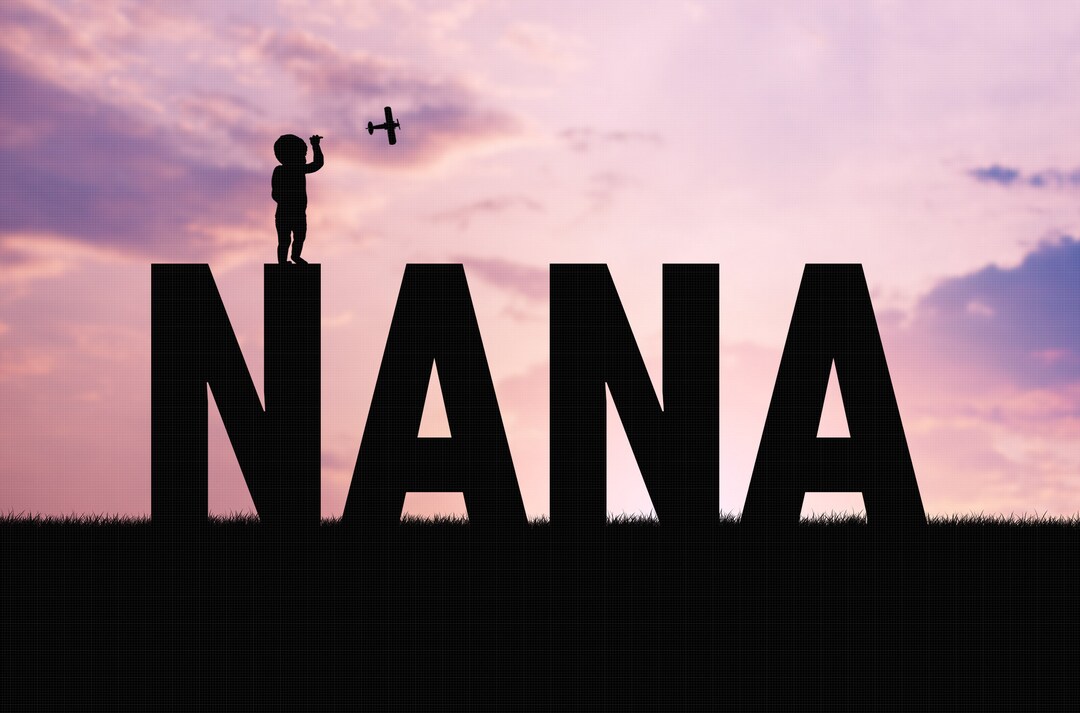 NANA Sunset Silhouette Digital Backdrop: Mother's Day Photoshop ...