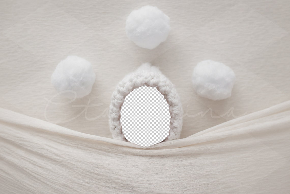 Eskimo Baby Under Covers With Snowballs Newborn Digital - Etsy