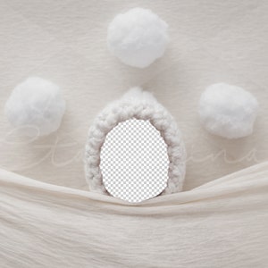 Eskimo Baby Under Covers With Snowballs Newborn Digital Backdrop, PNG ...