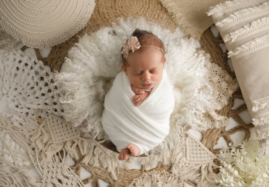 Newborn Digital Backdrop, Boho Theme Newborn Digital Background, Baby ...