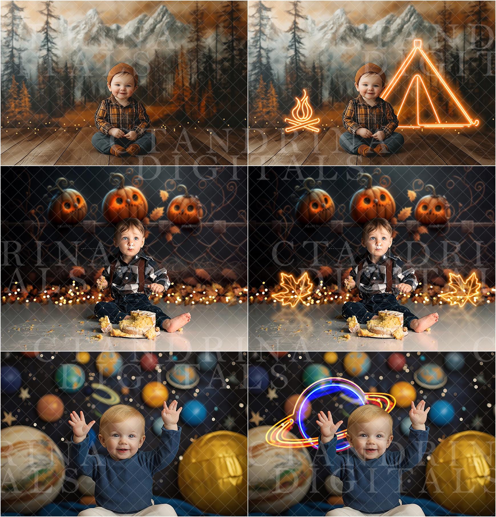 126 Neon Sign Backdrop Overlays: Mega Digital Collection (5000x5000 Px ...