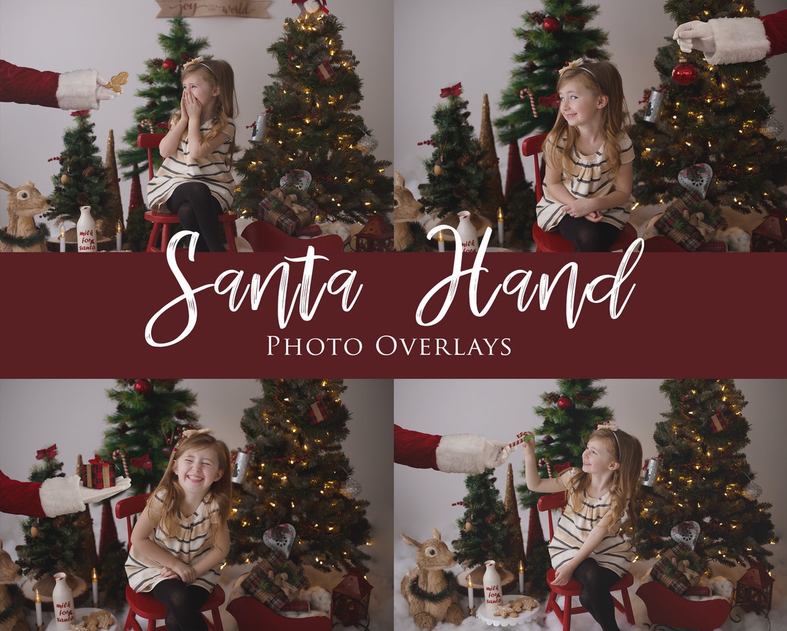 15 Santa Hand Overlays Santa Claus Overlays Santa Hand .PNG - Etsy