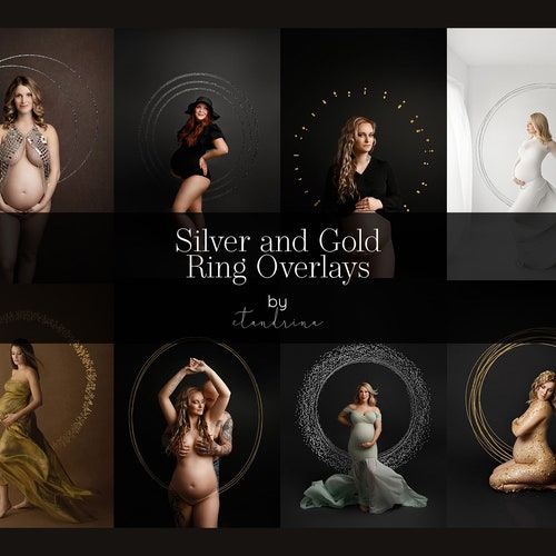 MODERN GOLD MATERNITY Ring Overlays Photoshop Overlay - Etsy
