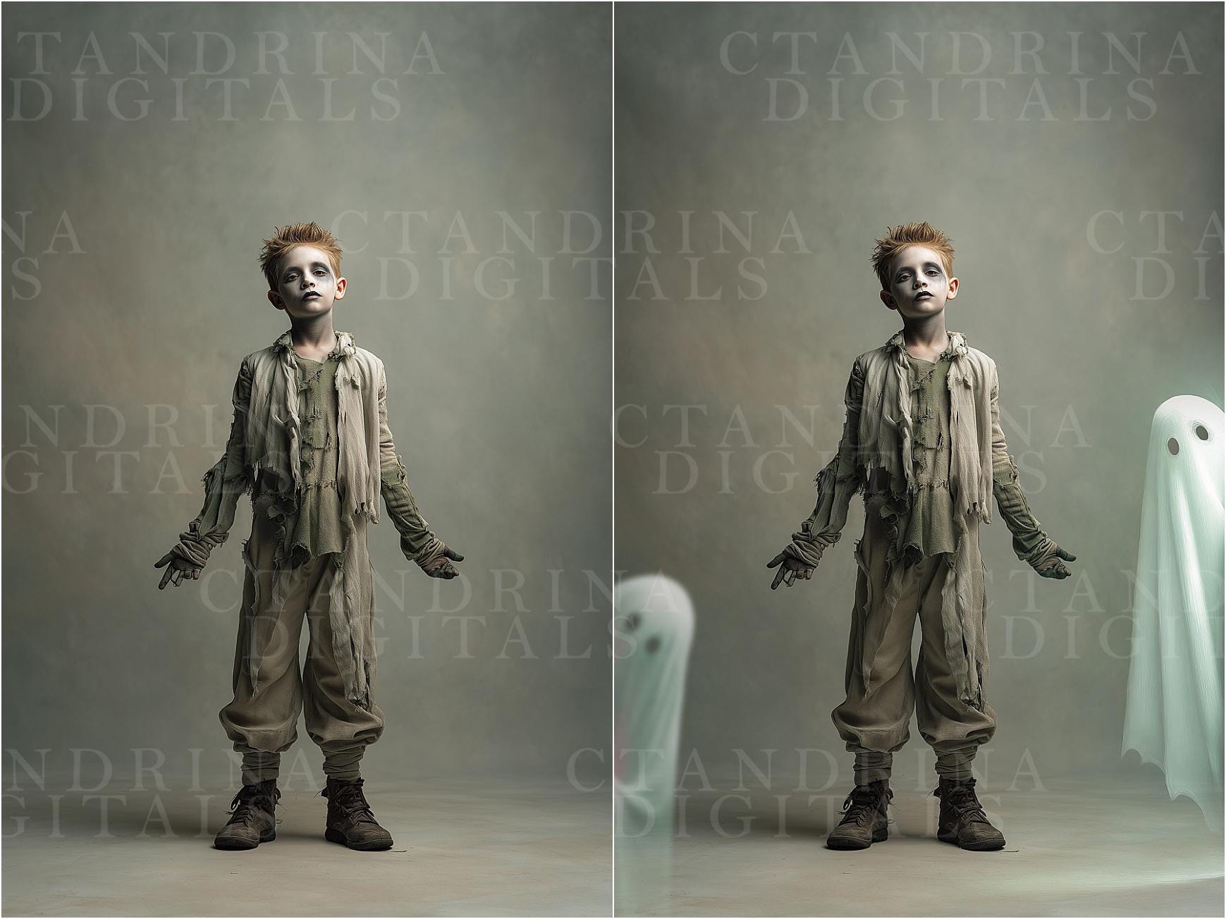 Peeking Ghost Backdrop Overlays: Halloween Digitals for Photoshop ...