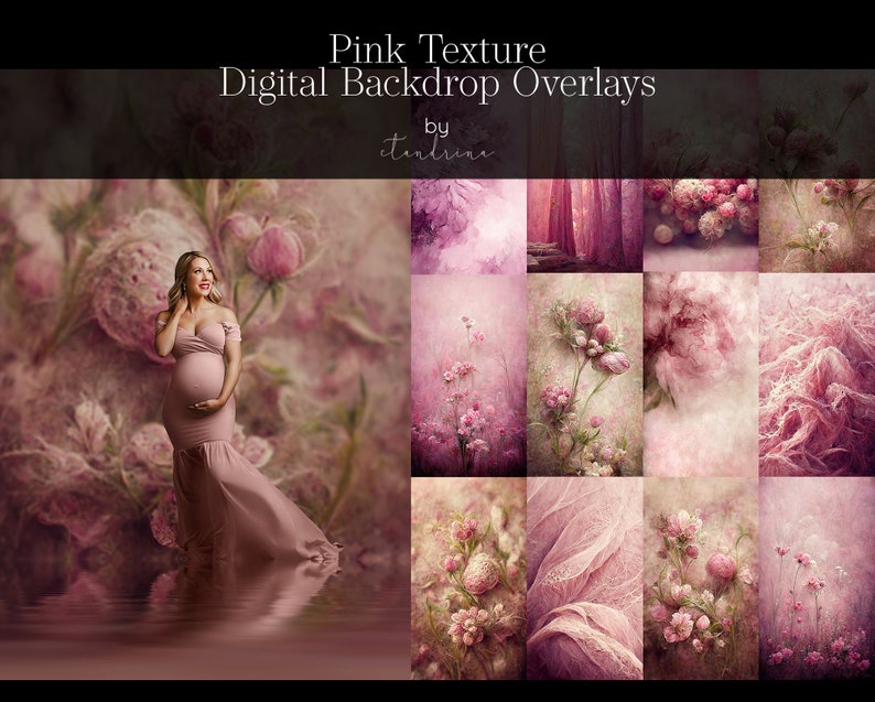 Pink Texture Overlays Pink Fine Art Textures Photoshop - Etsy