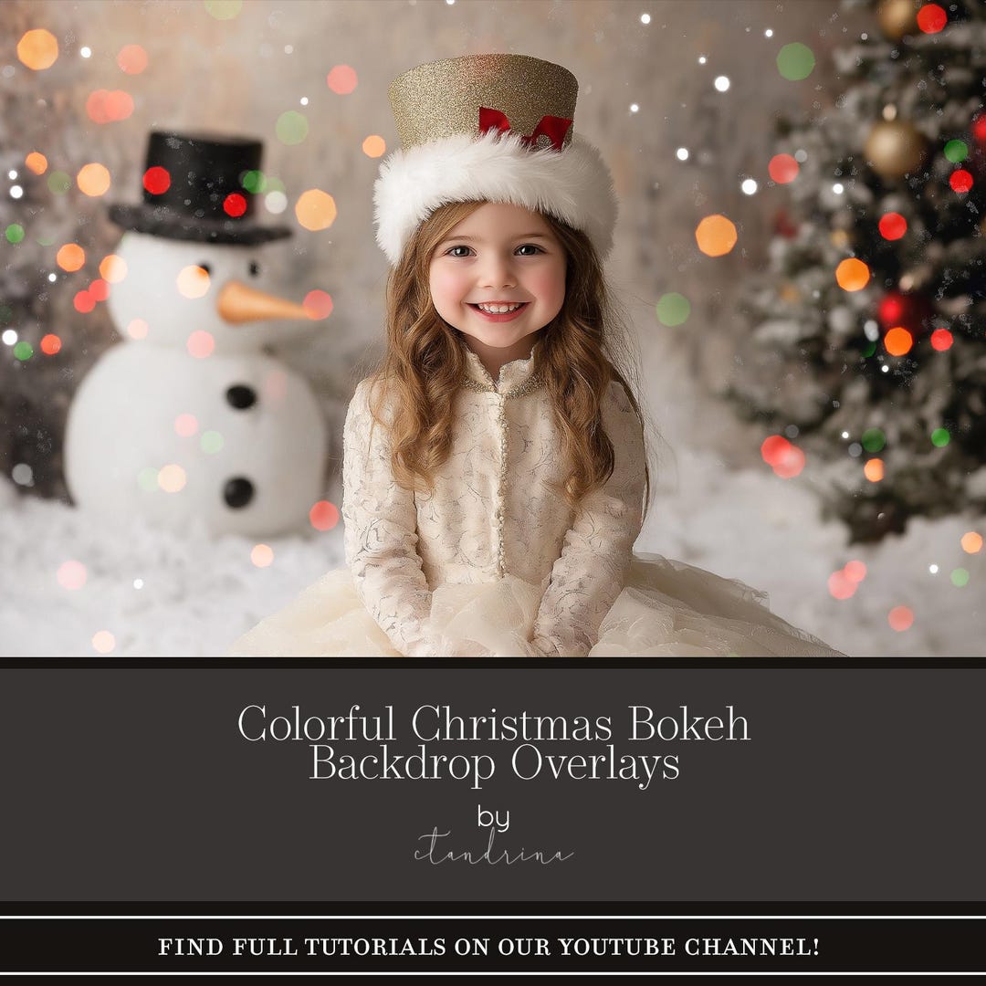 75 Christmas Light Bokeh Photo Overlays: Colorful Holiday Filters ...