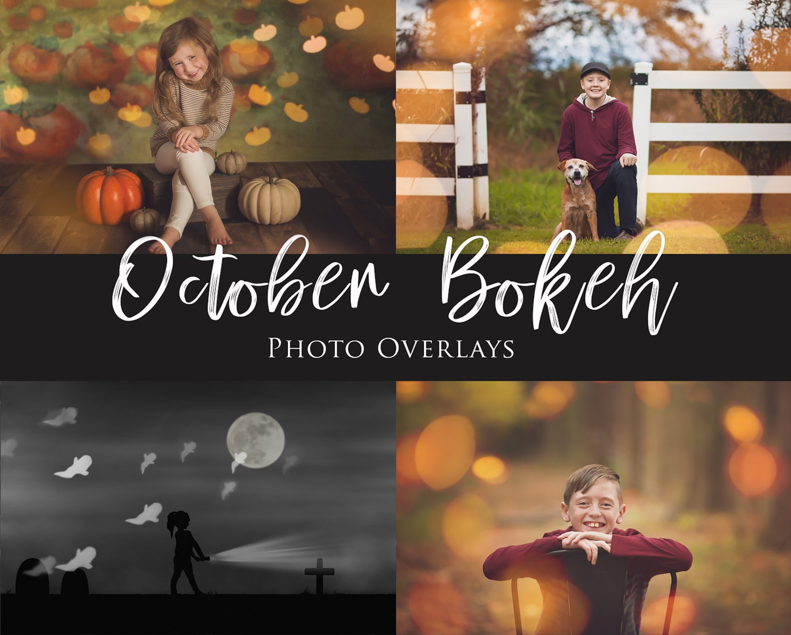115 October Light Bokeh Overlays Orange Light Bokeh Pumpkin - Etsy