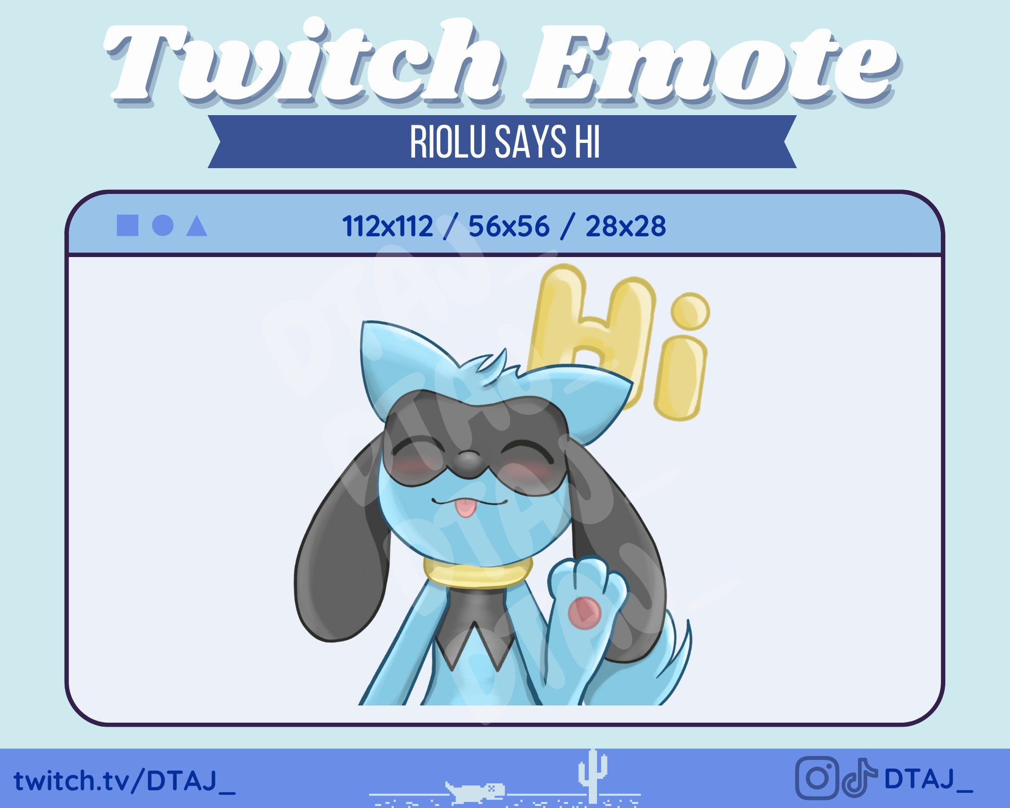 Riolu Emote Pack | Pokemon Emote | Knocked Out Emote | Twitch Emote ...