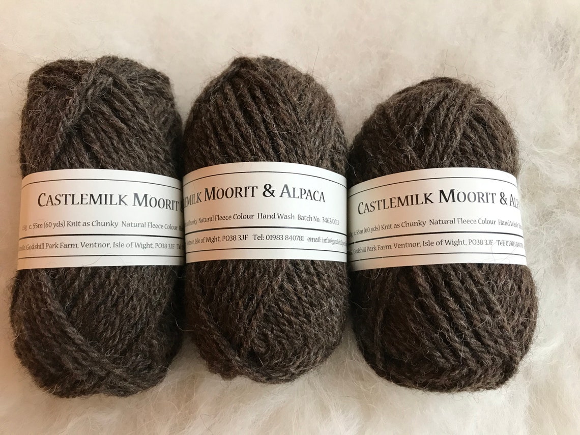 Castlemilk Moorit and Alpaca Chunky Knitting Wool - Etsy