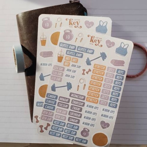 Fitness Stickers - Etsy