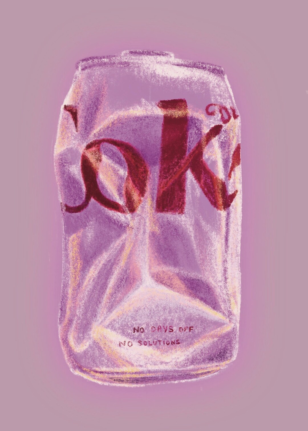 Purple Diet Coke Digital Art Print / Pencil Original Artwork - Etsy
