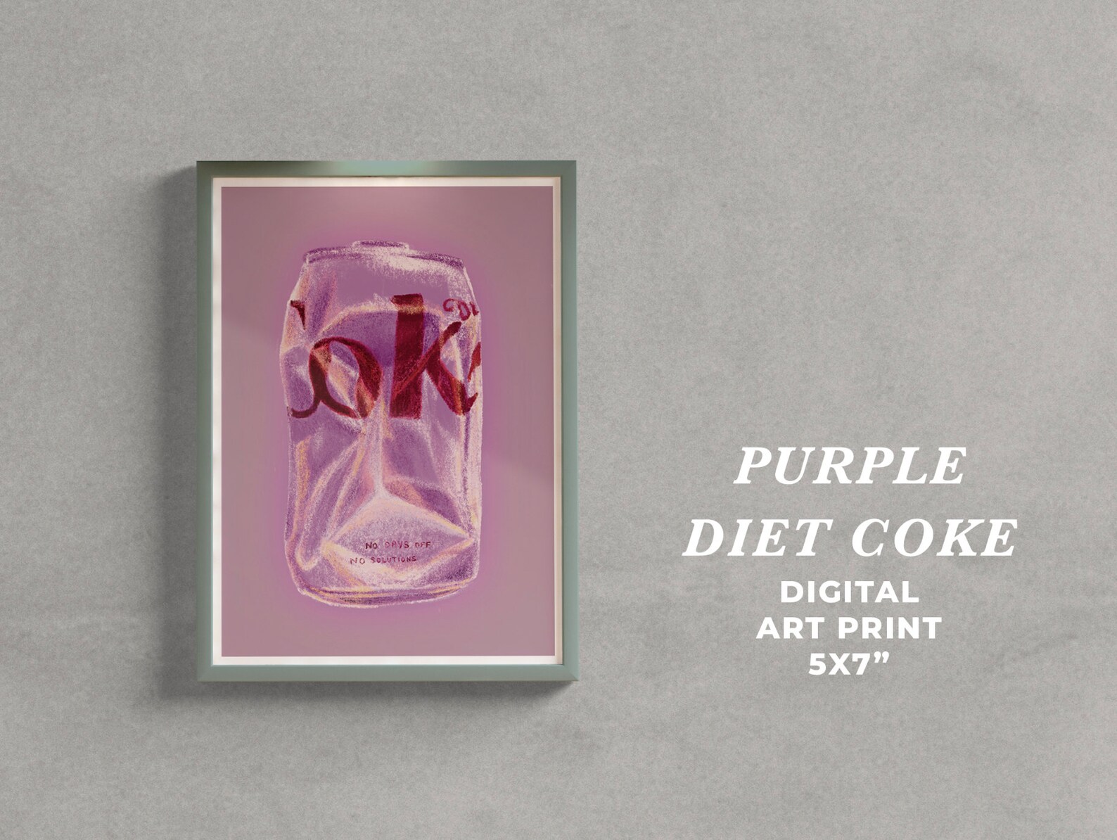 Purple Diet Coke Digital Art Print / Pencil Original Artwork - Etsy