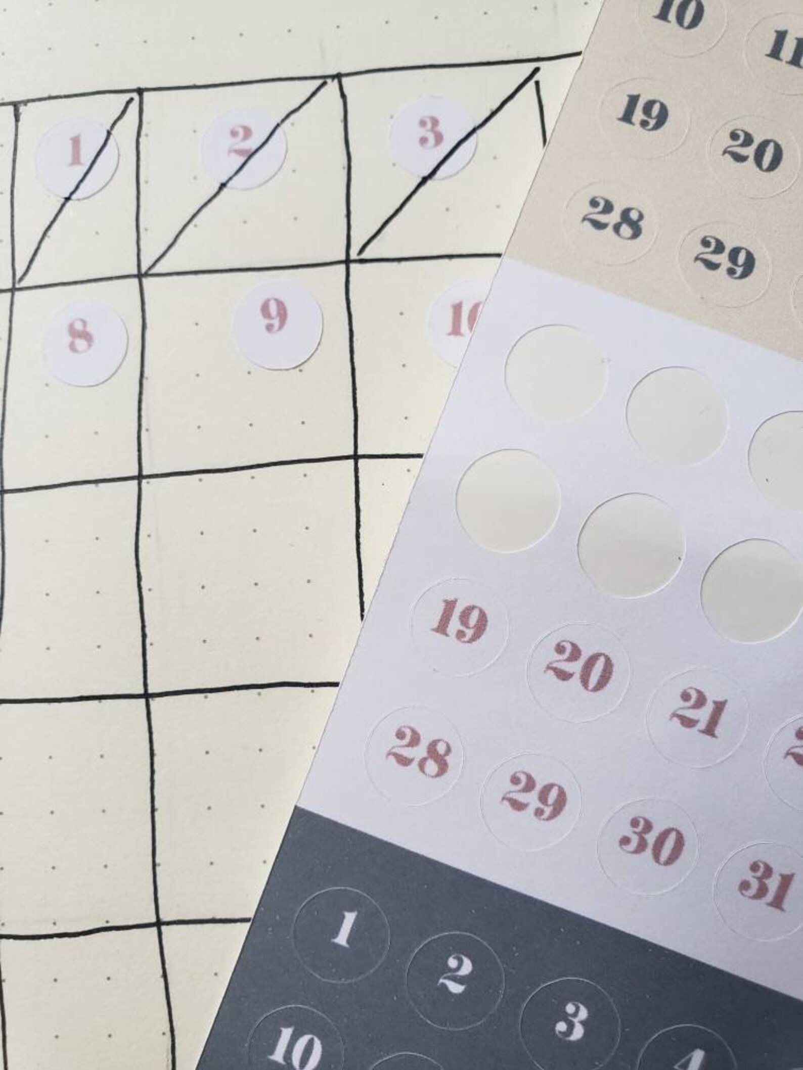 Month Day Stickers pack of 4 / Planner Stickers / Month Diary Stickers ...