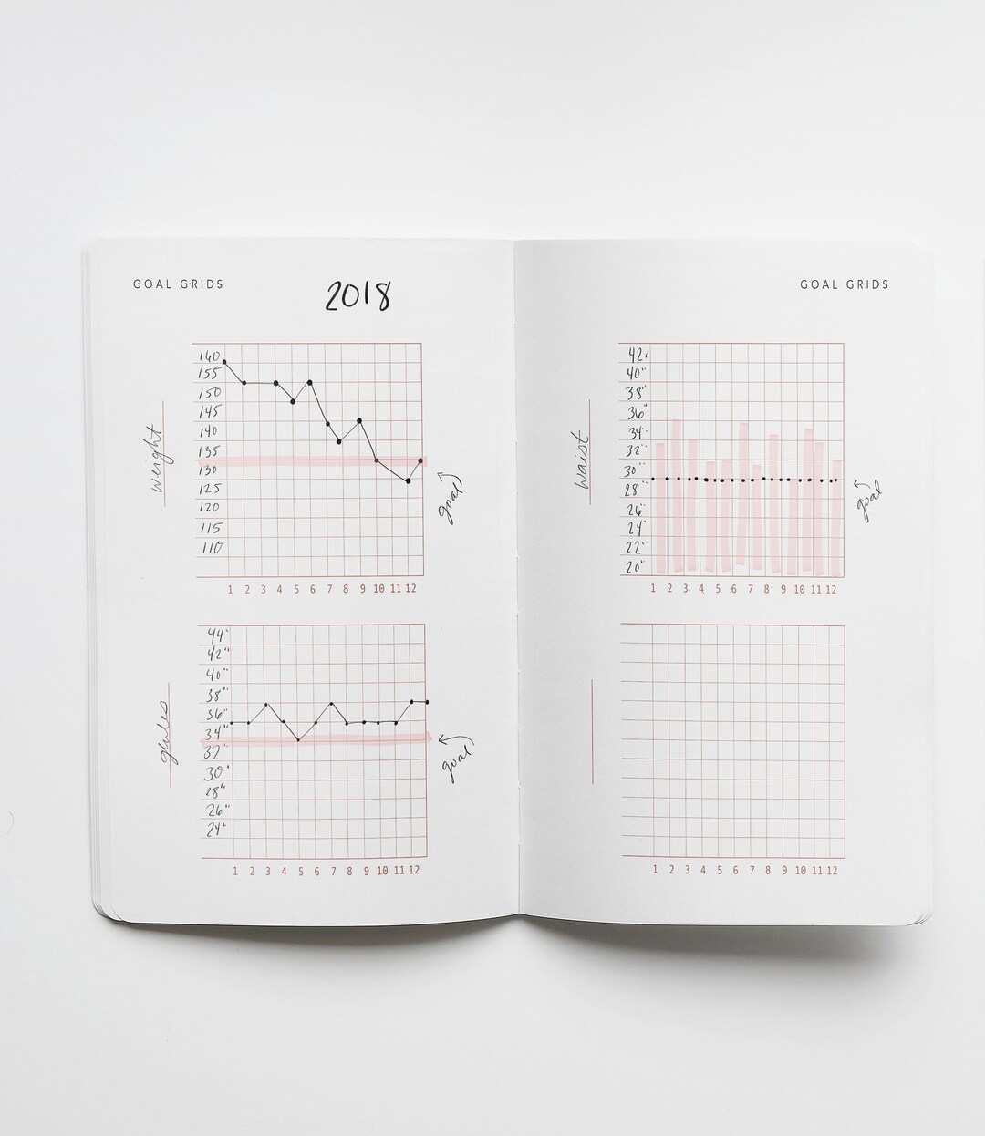 Goal Grids - Tracker Graphs, Diy Journal, Traveling Notebook, Bullet ...