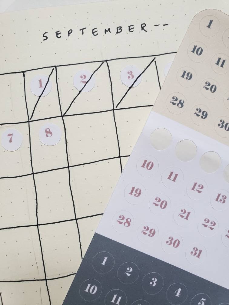 Month Day Stickers pack of 4 / Planner Stickers / Month | Etsy