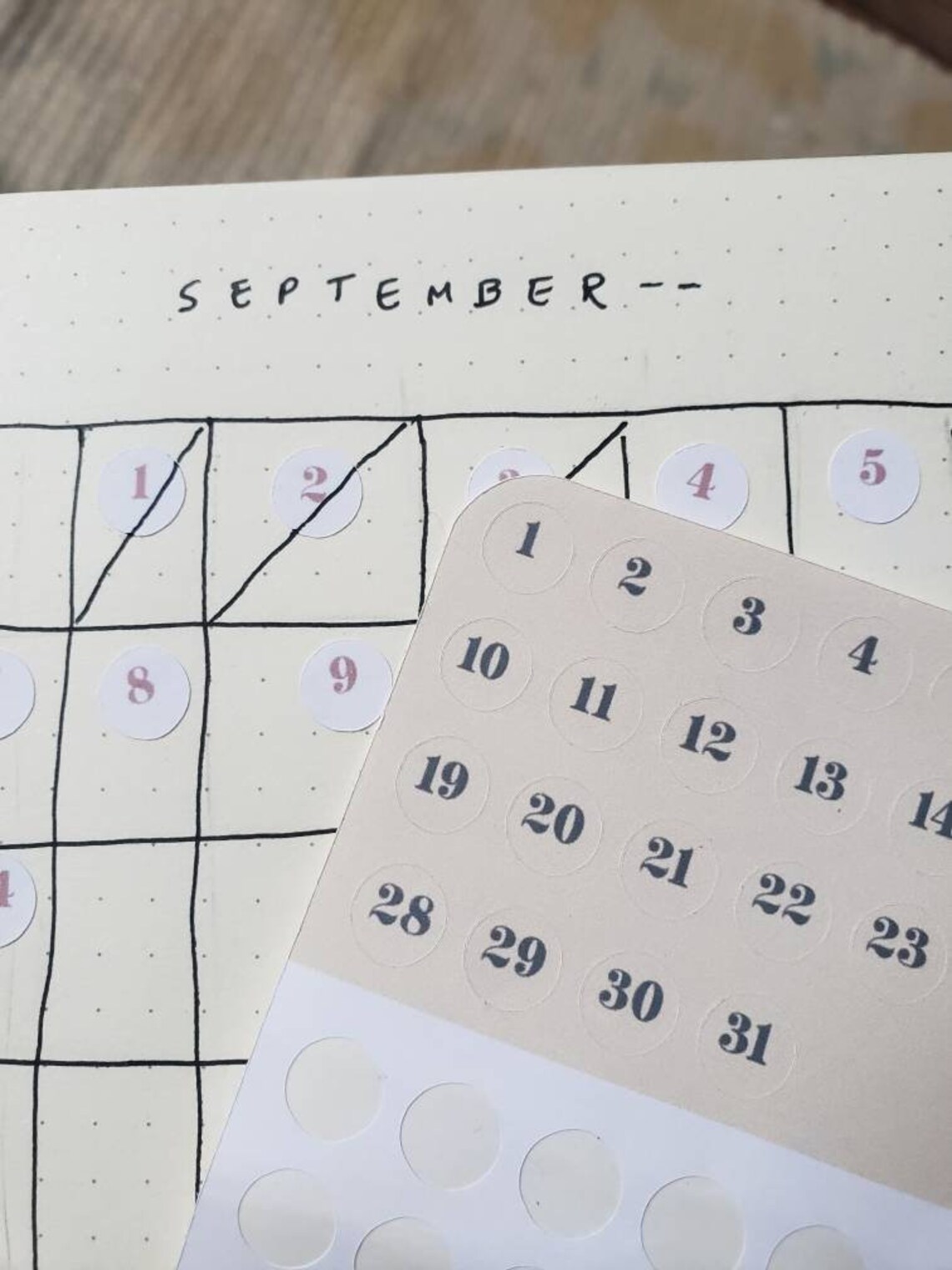 Month Day Stickers Pack of 4 / Planner Stickers / Month | Etsy