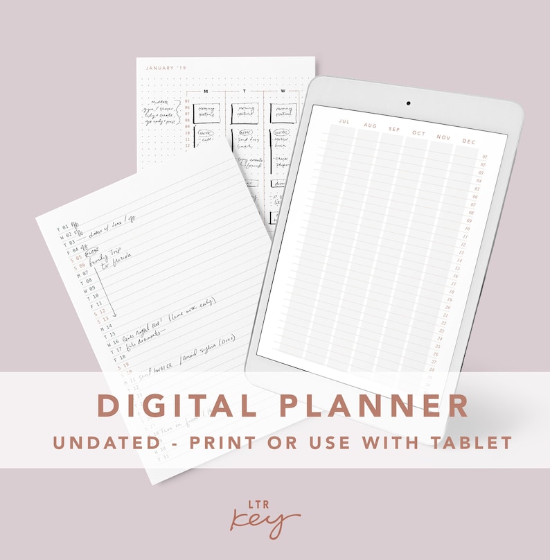 Printable DIY Bullet Journal / Undated Planner / Notebook | Etsy