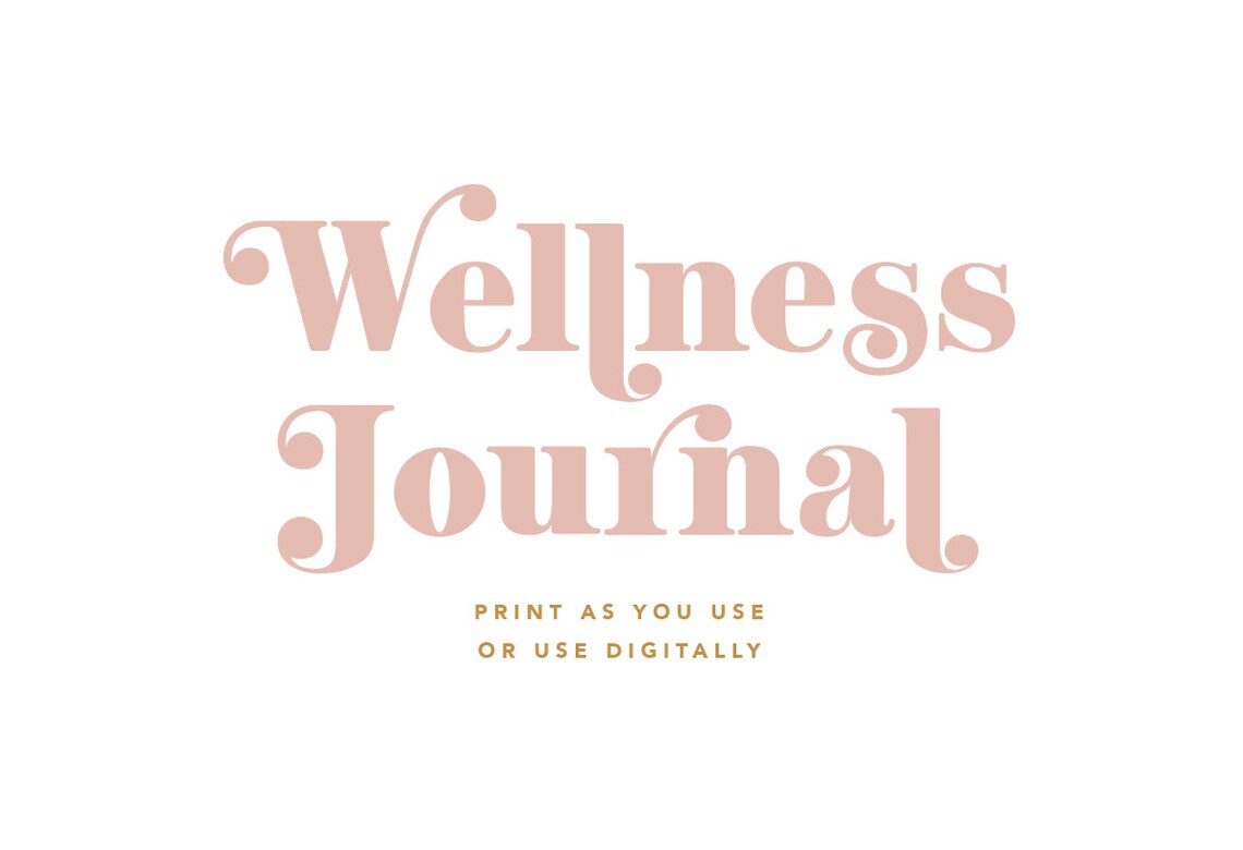Wellness Journal Fitness and Health / Print Notebook | Etsy