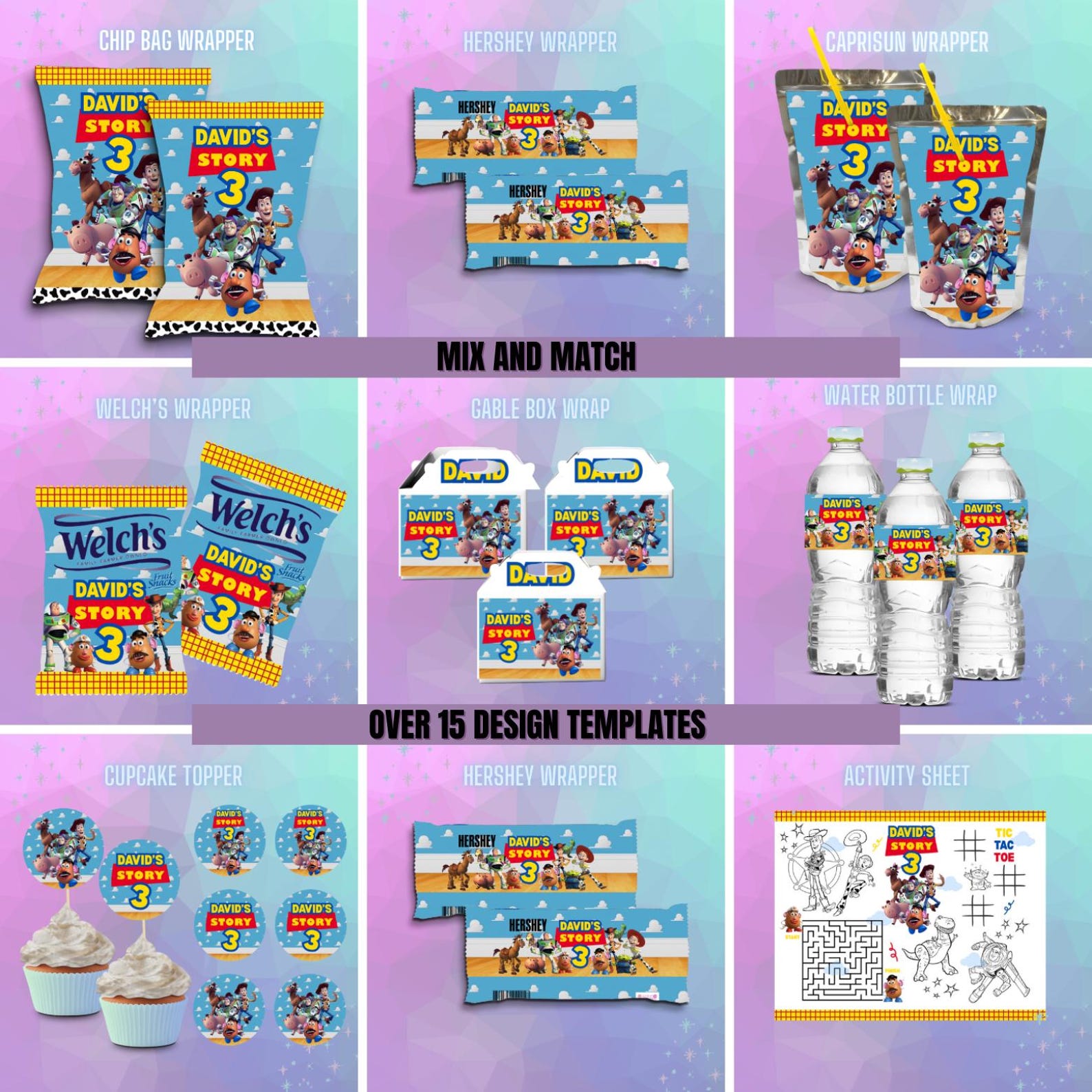 Toy Story Party Pack Chip Bag, Birthday Treat, Birthday Favor, Birthday ...