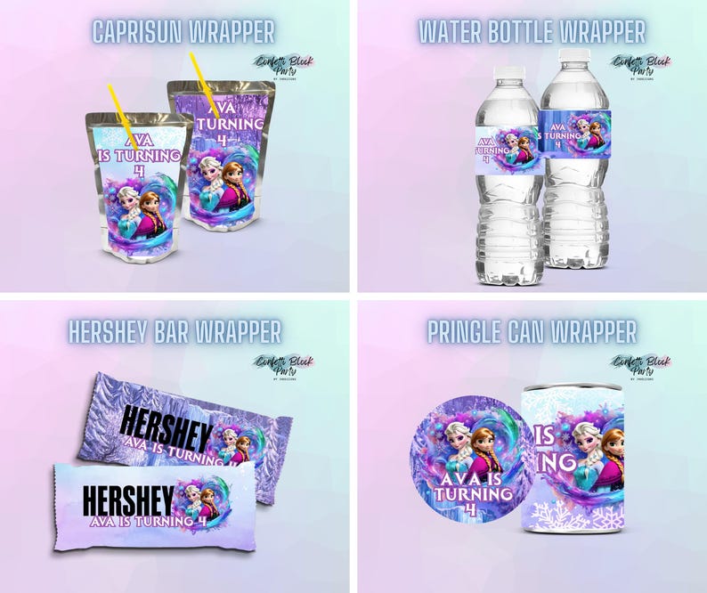 Frozen Party Pack Chip Bag, Birthday Treat, Birthday Favor, Birthday ...