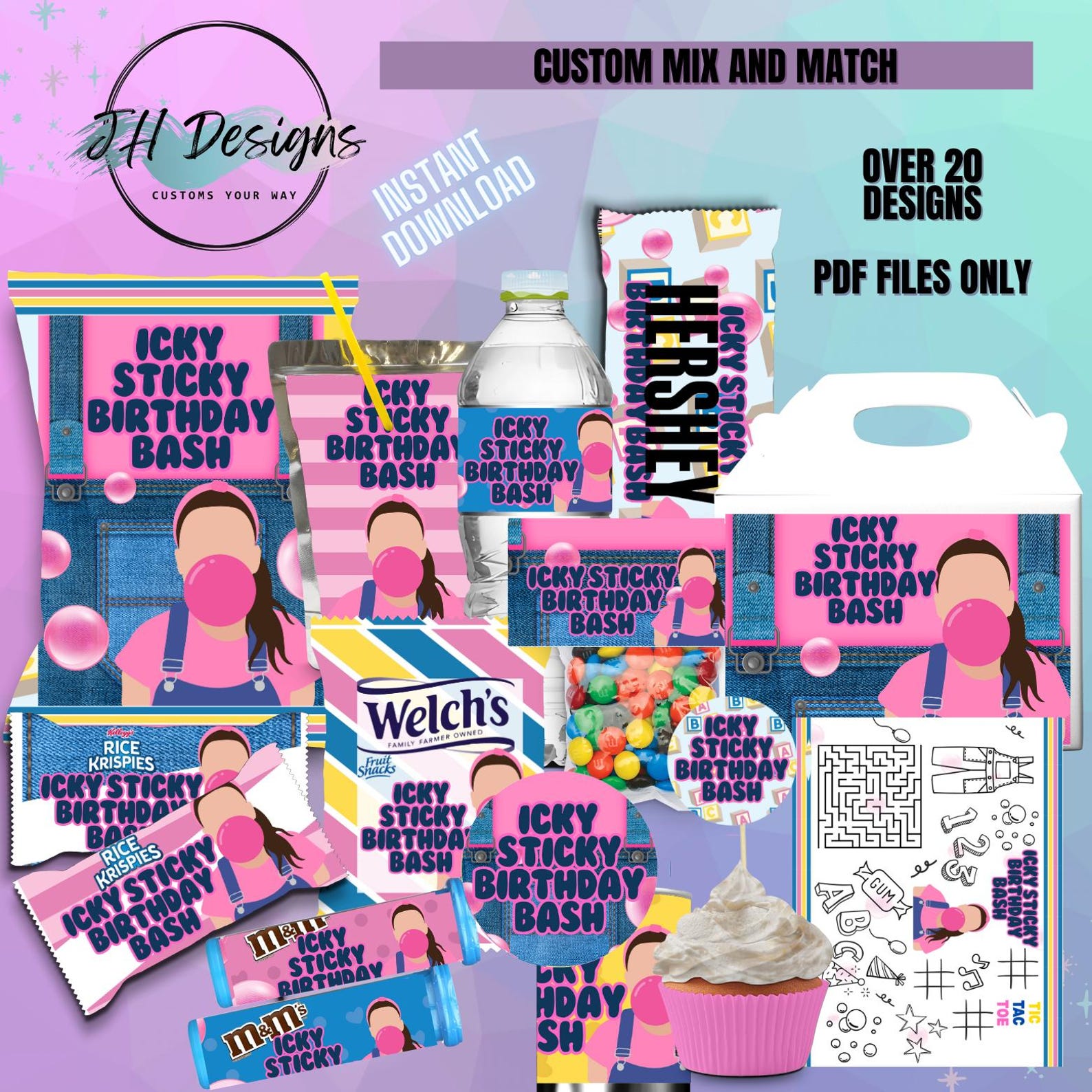 Ms Rachel Icky Sticky Party Pack Chip Bag, Birthday Treat, Birthday ...