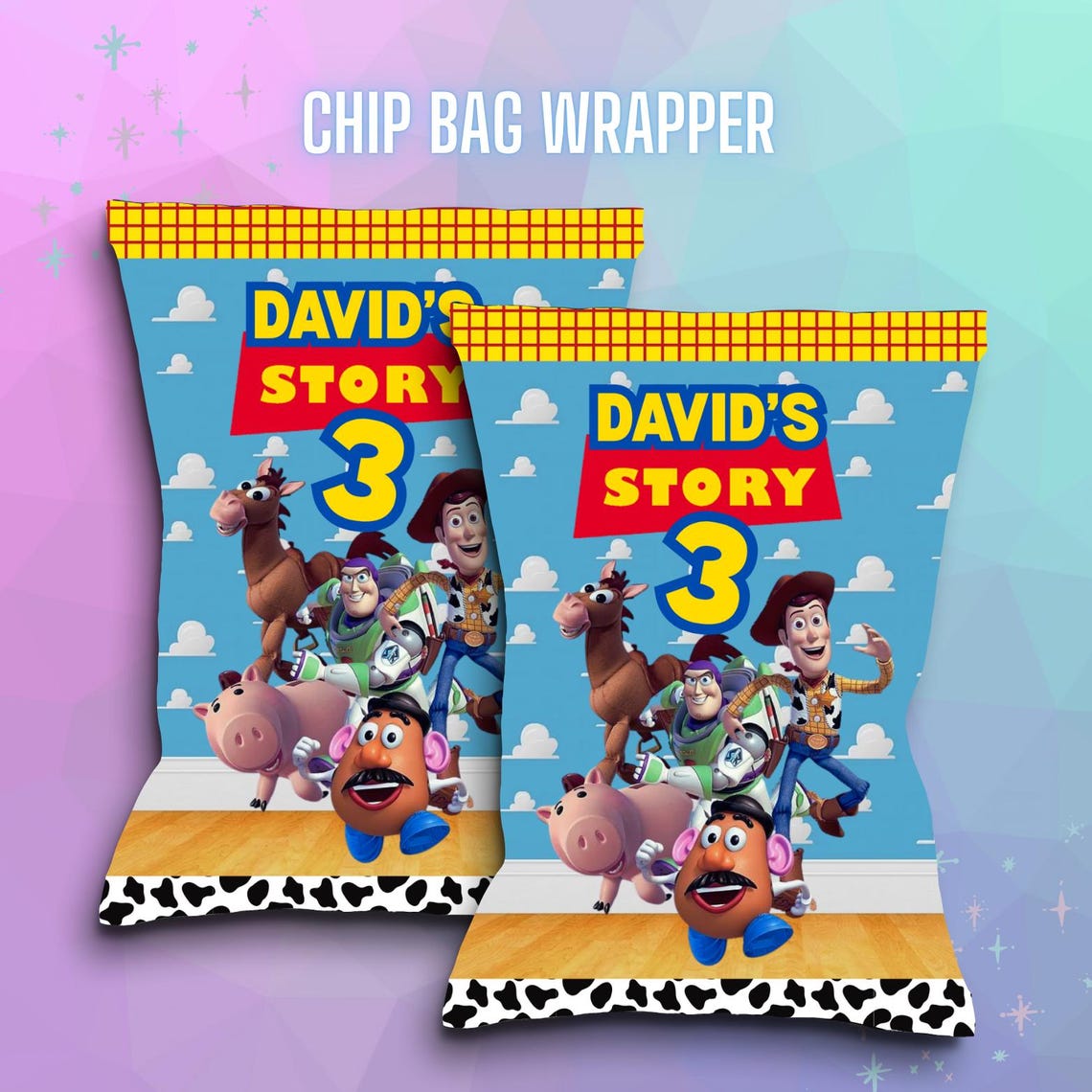 Toy Story Party Pack Chip Bag, Birthday Treat, Birthday Favor, Birthday ...