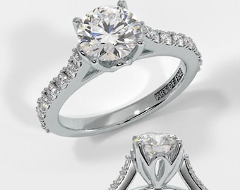 Round Four Prong Set - Etsy