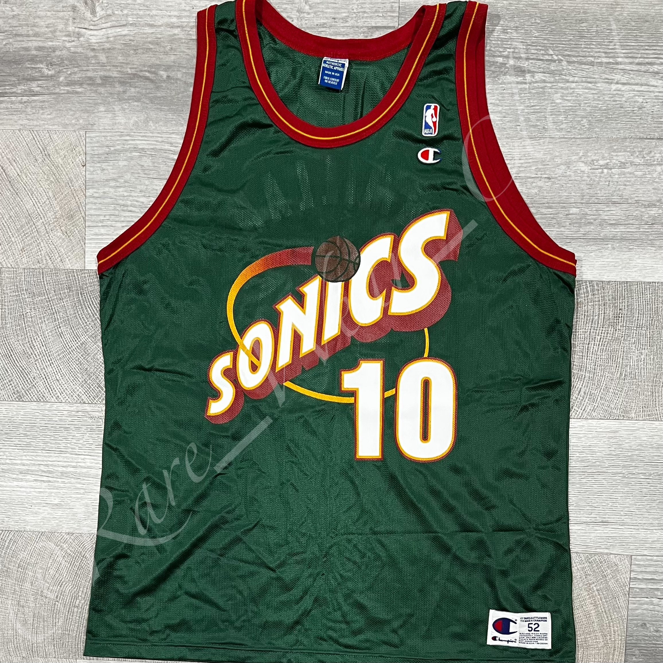 NBA Jersey Seattle Super Sonics Nate Mcmillan Champion Size 52 2XL ...