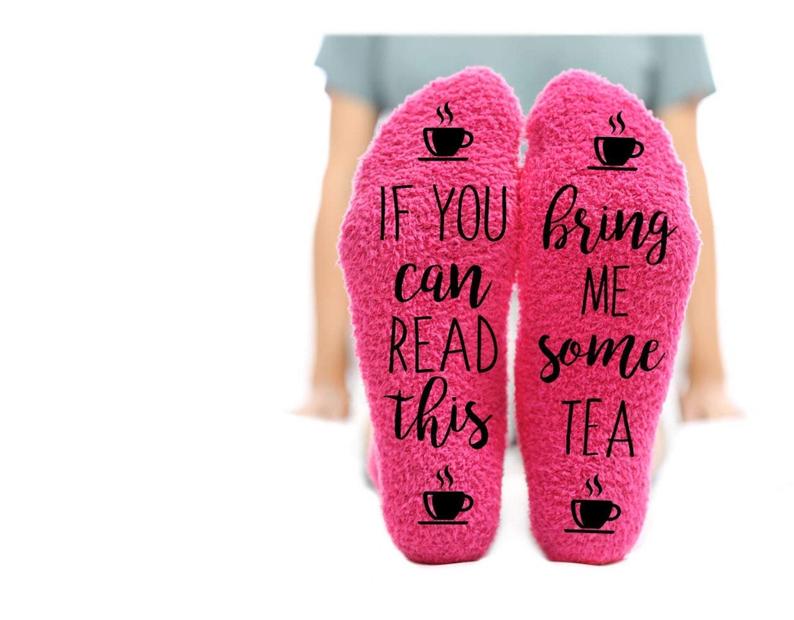 Bring Me Tea Fuzzy Socks for Women Novelty Fun Cozy Fluffy | Etsy
