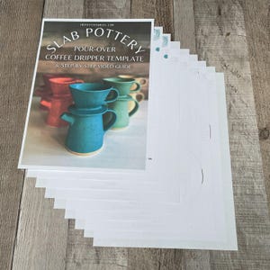 Printable Pottery Template for Pour-over Coffee Dripper Set: Plus Video ...