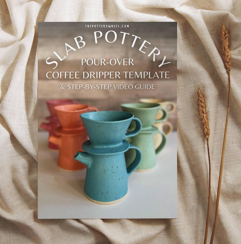 Printable Pottery Template for Pour-over Coffee Dripper Set: Plus Video ...