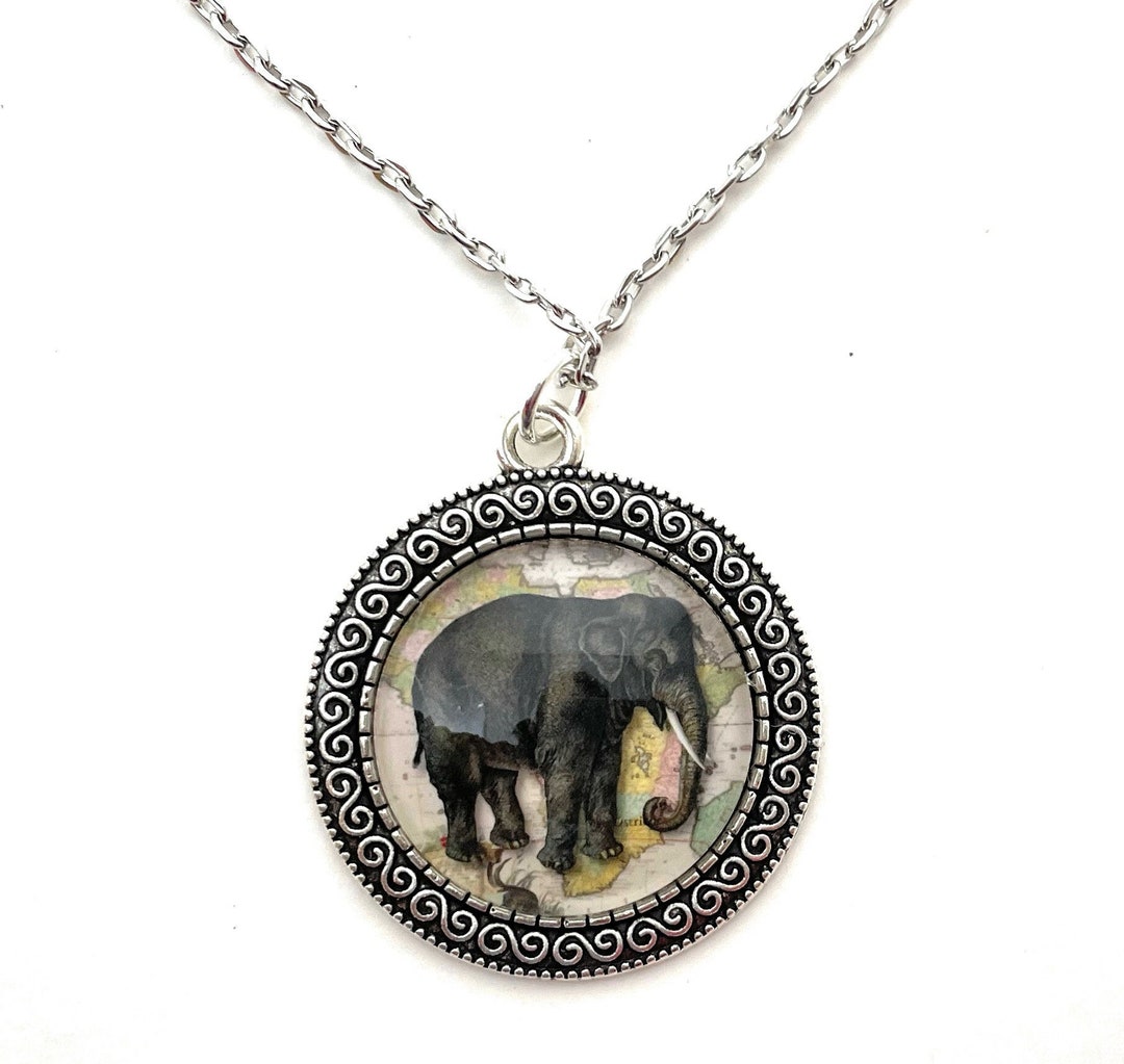 Elephant Necklace for Women - Vintage Safari Pendant - Unique Jewelry ...