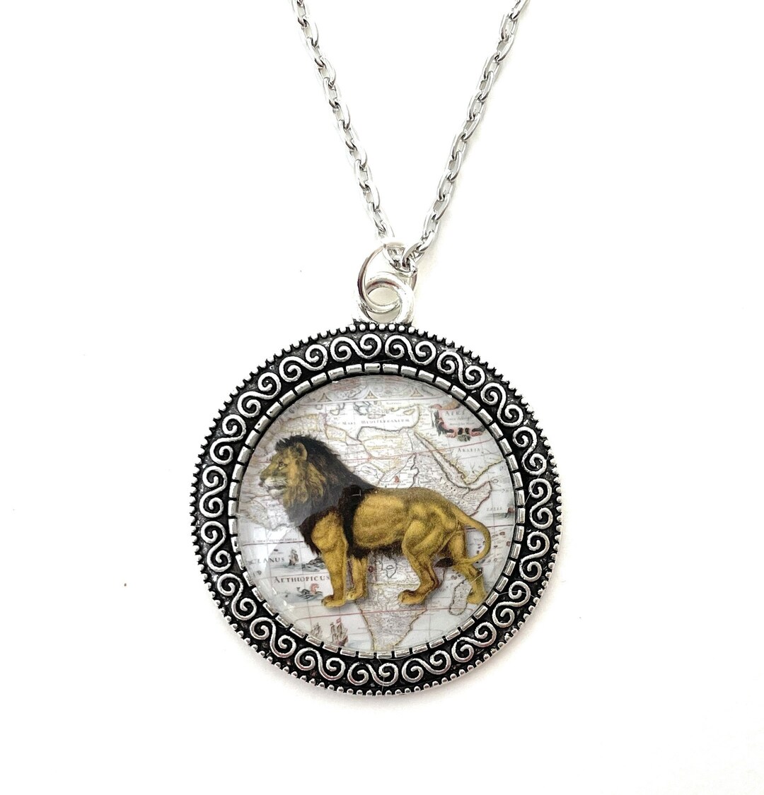 Lion Necklace for Women - Vintage Safari Pendant - Unique Jewelry ...