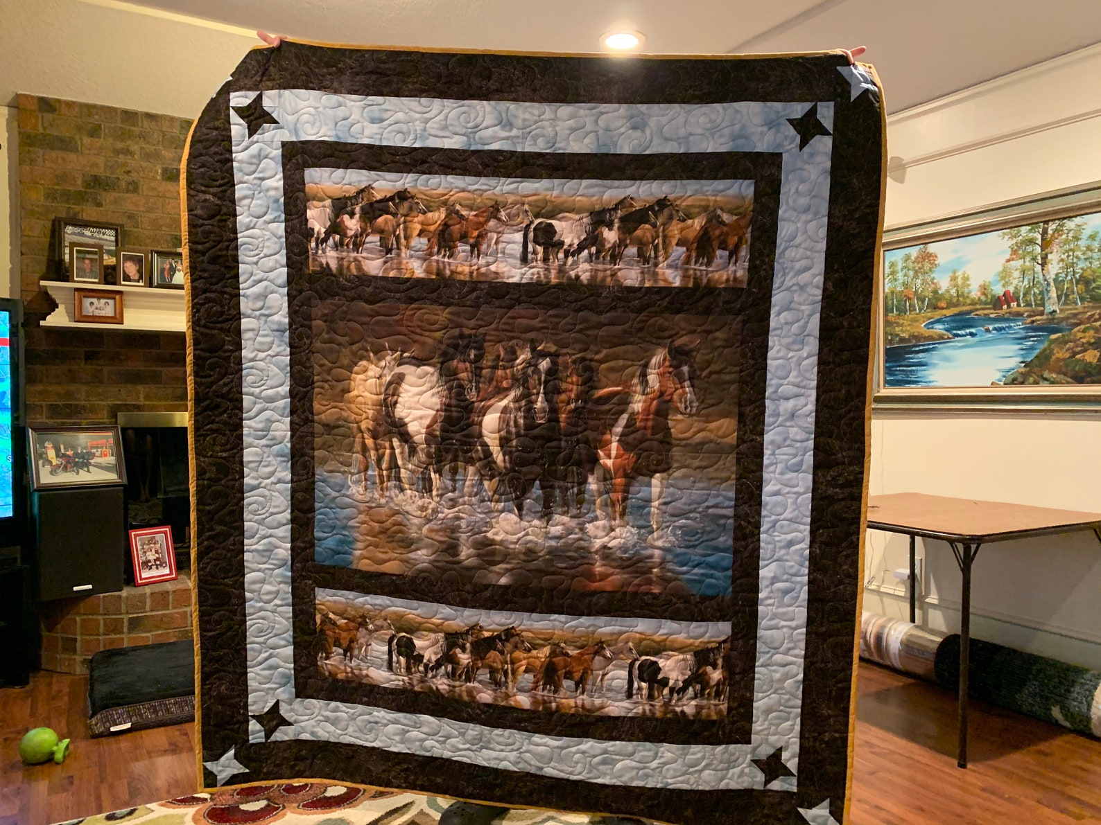 Horse panel quilt | Etsy