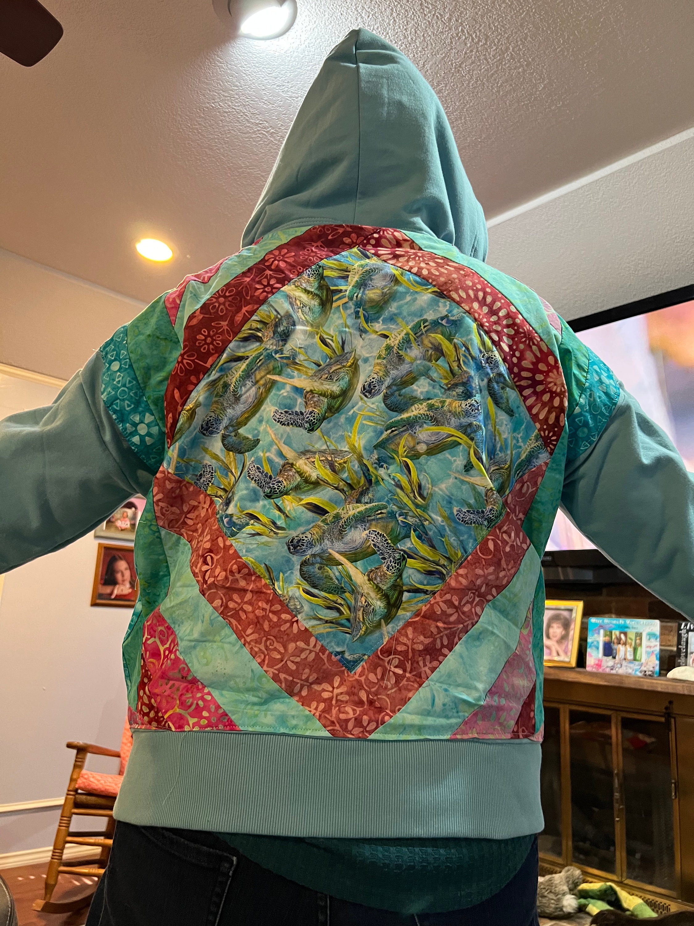 Quilted Turtle Sweatshirt Hoodie - Etsy