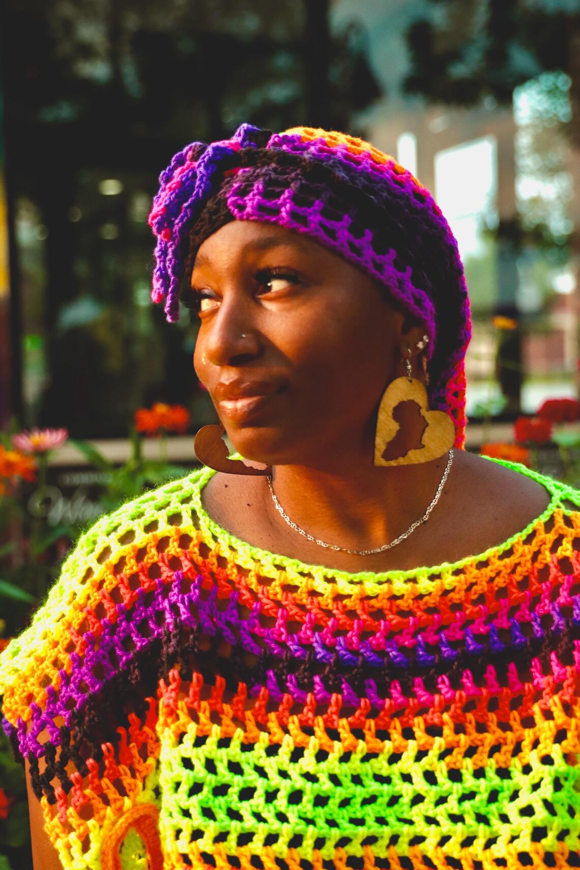 Neon Multi Color Crochet Mesh Top - Etsy