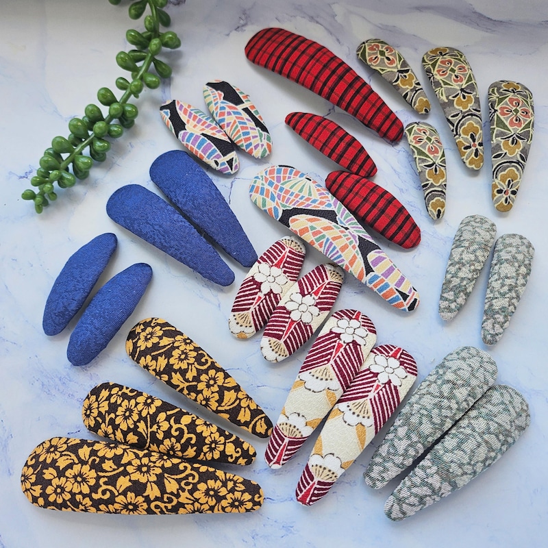 Fabric Snap Back Hair Clips - Etsy