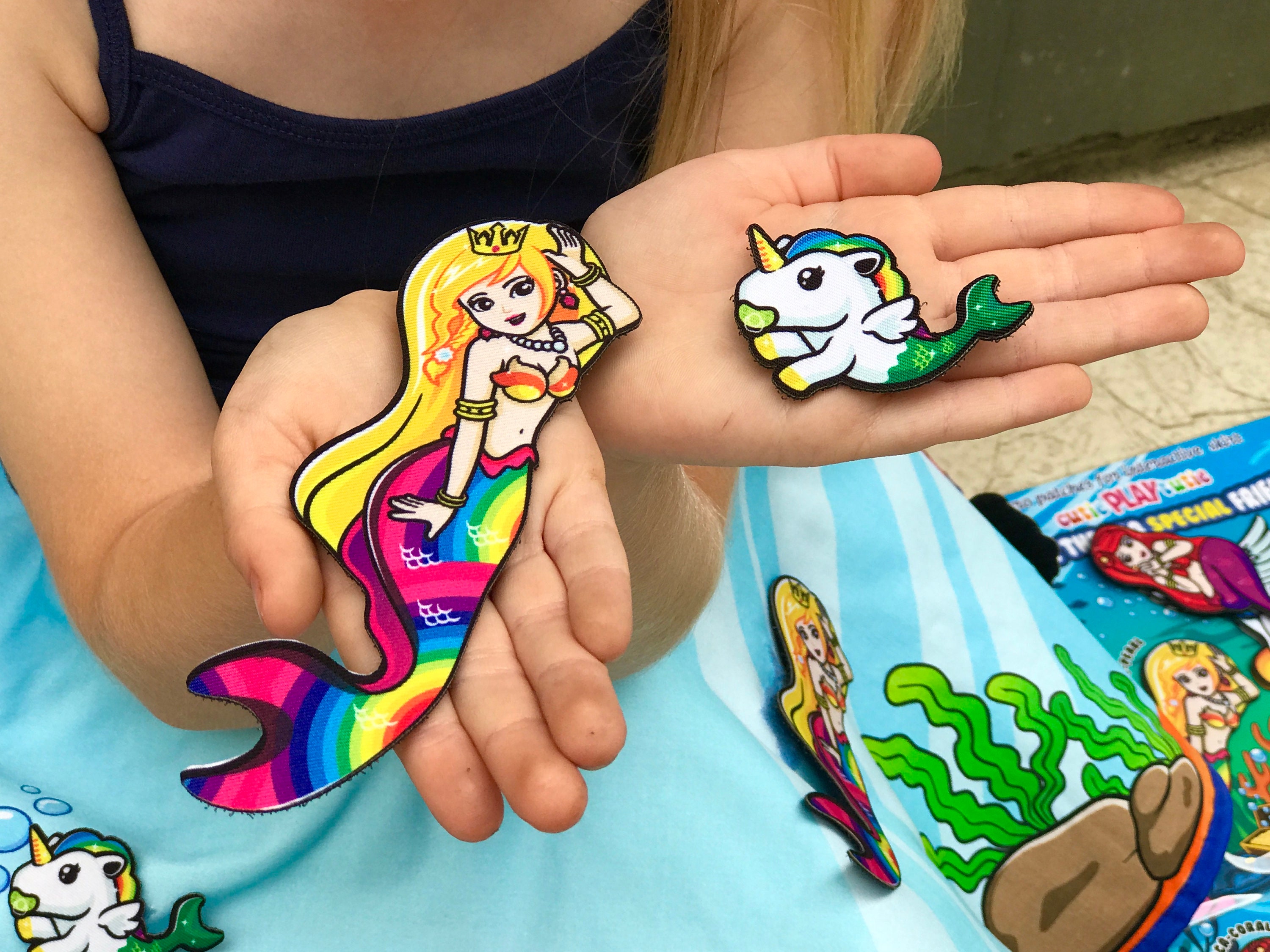 SPECIAL FRIENDS Six Mermaid & Unicorn Clothing Patches for Under the Sea Toddler Interactive ...