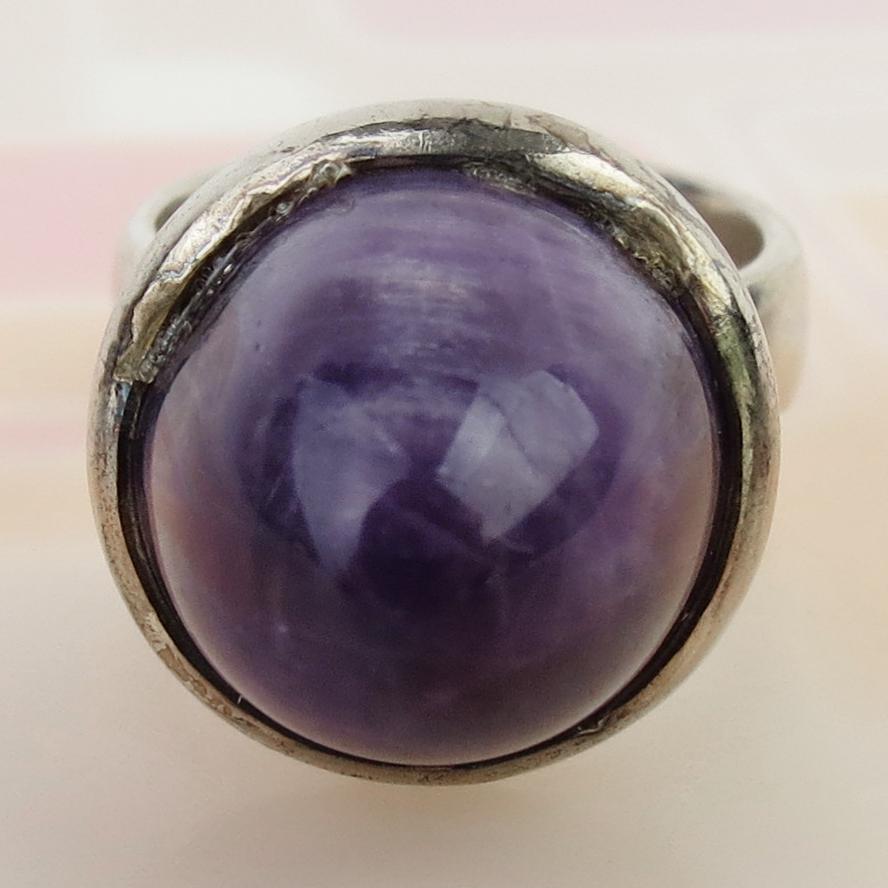 MP Christophersen Mid Century Modern Denmark Amethyst Dome Sterling ...