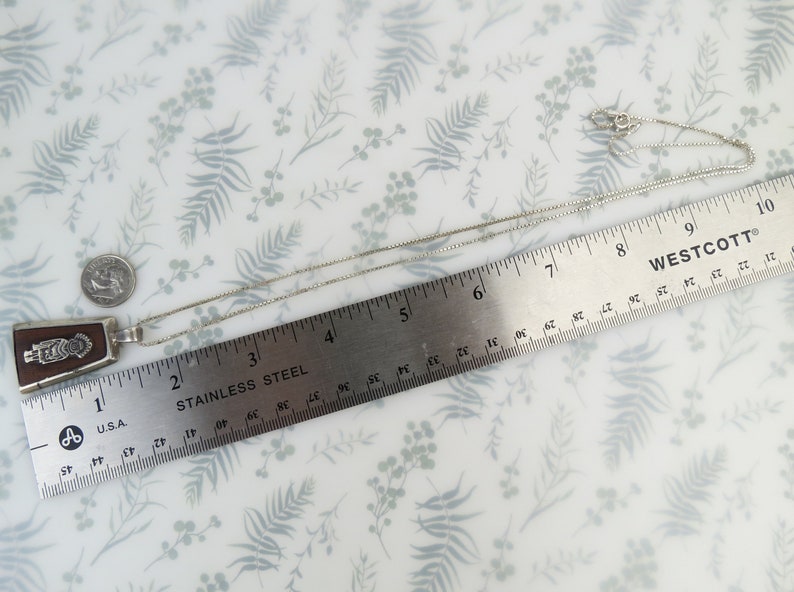 Vintage Native American Wood Inlay With Cast Sterling Silver - Etsy