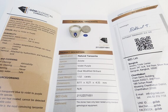 Big heavy 20 gram 14k white gold bezel set oval facet… - Gem