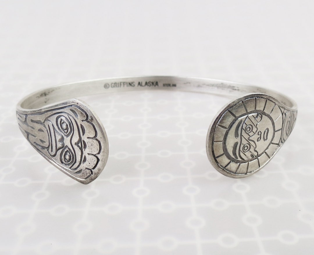 Vintage Totem Northwest Coast Sterling Silver Griffins Alaska Inuit ...