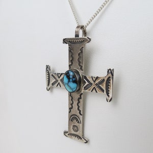 Native American Signed Joe Delgarito Sterling Spiderweb Turquoise Old ...