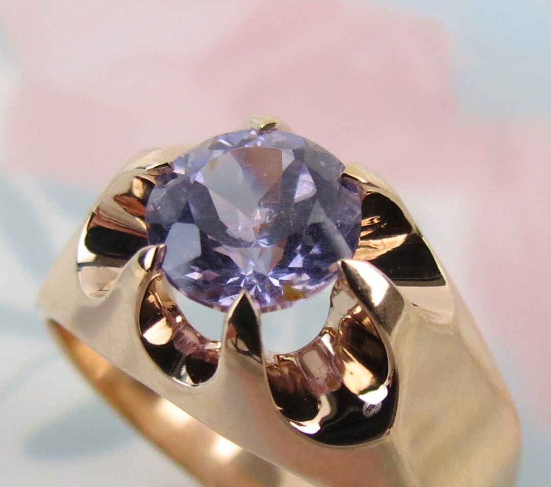 Not for Everyone! Vintage 10k Rose Gold Belcher Setting Ring Set With ...