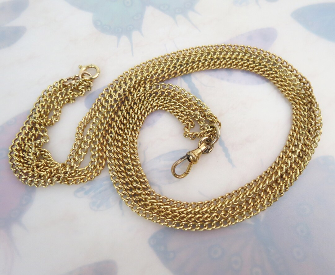 Vintage Double Strand 29 Inch Robust 12k Gold Filled Chain - Etsy