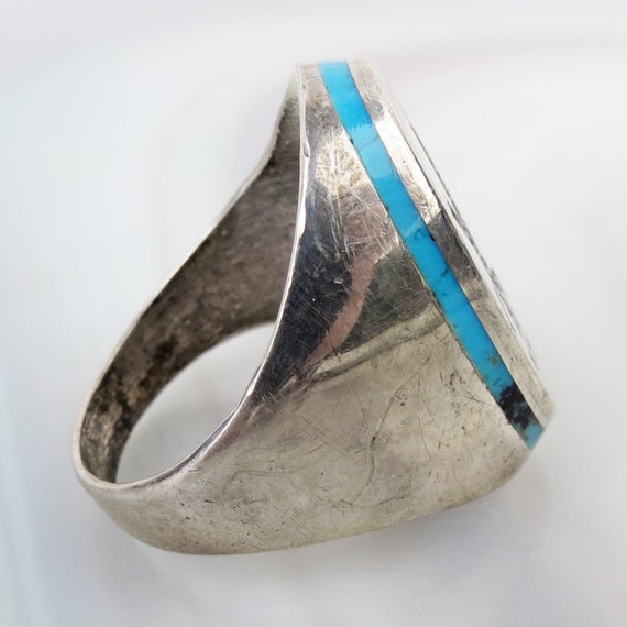 Eagle landing multi gem inlay signed BB Ben Becenti v… - Gem