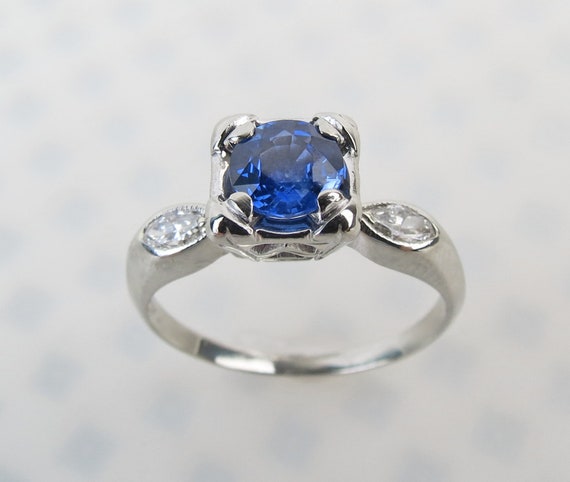 Scintillating royal blue brillant cut sapphire smooth… - Gem