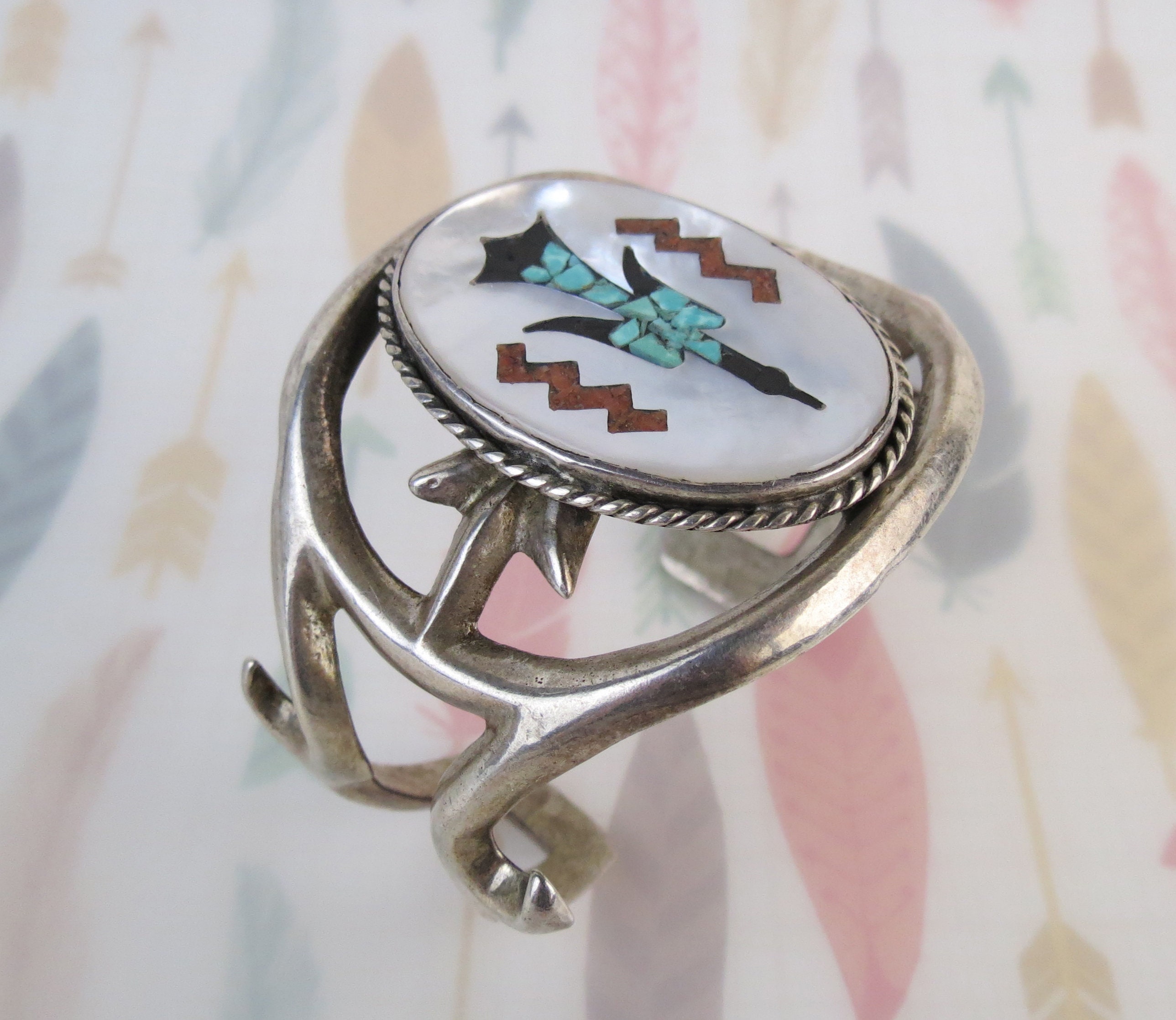 Native American Water Peyote Bird Sandcast & Inlay Vintage - Etsy Canada