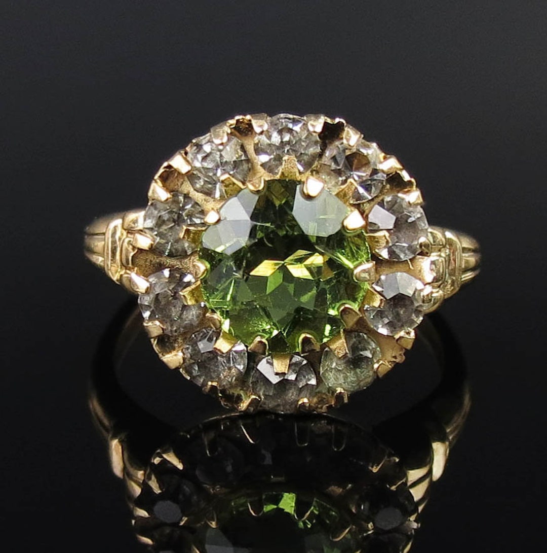 Delightfully Deceptive Sparkling Faceted Green Glass Paste Gem - Etsy